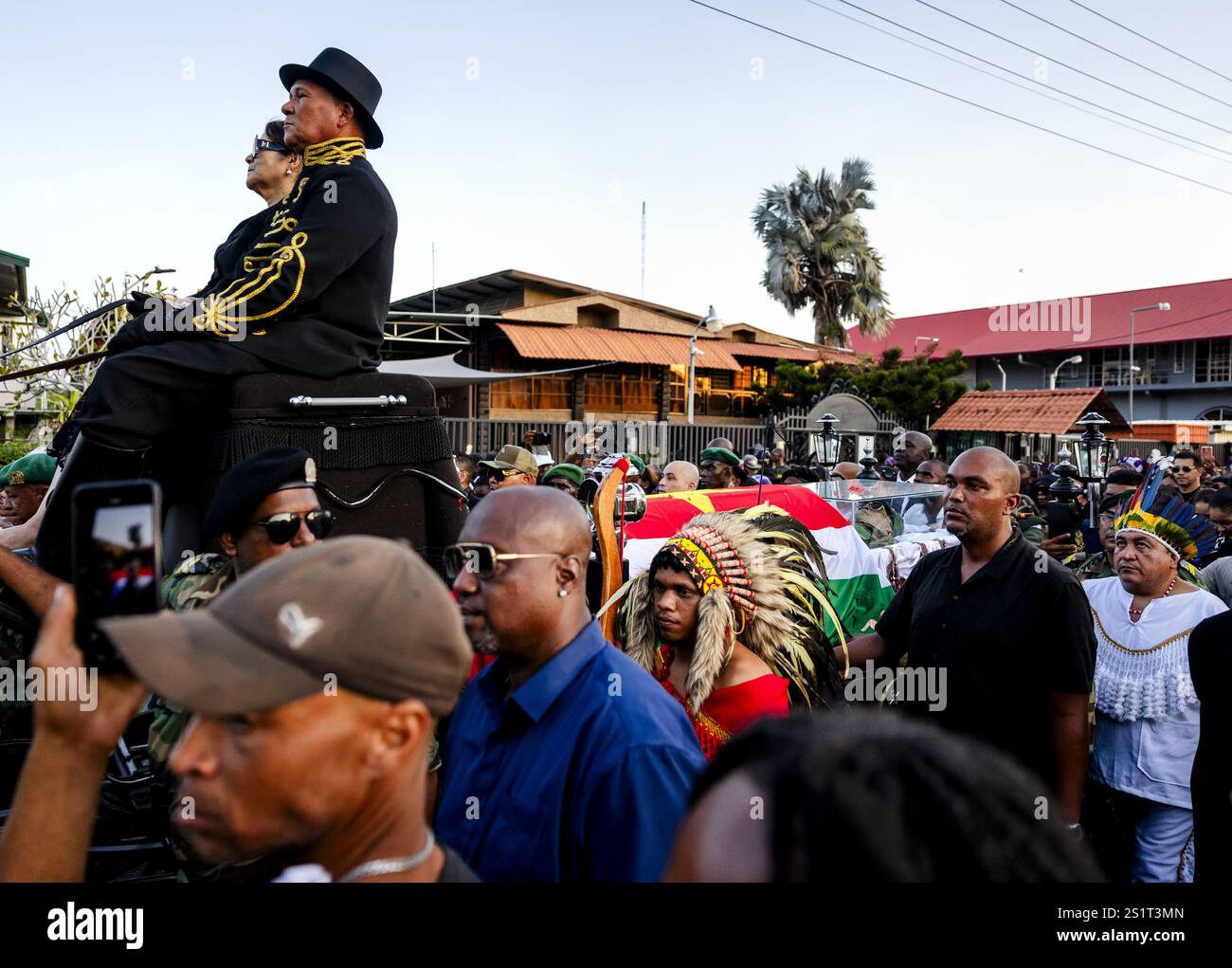 PARAMARIBO - The funeral procession carrying the coffin of former ...