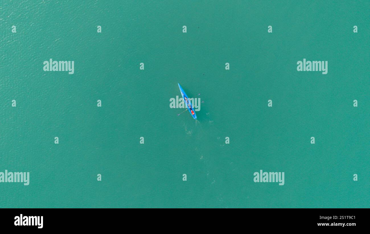 Rowing boat from above hi-res stock photography and images - Alamy