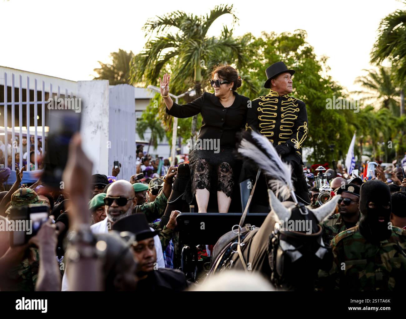 PARAMARIBO - The funeral procession carrying the coffin of former ...