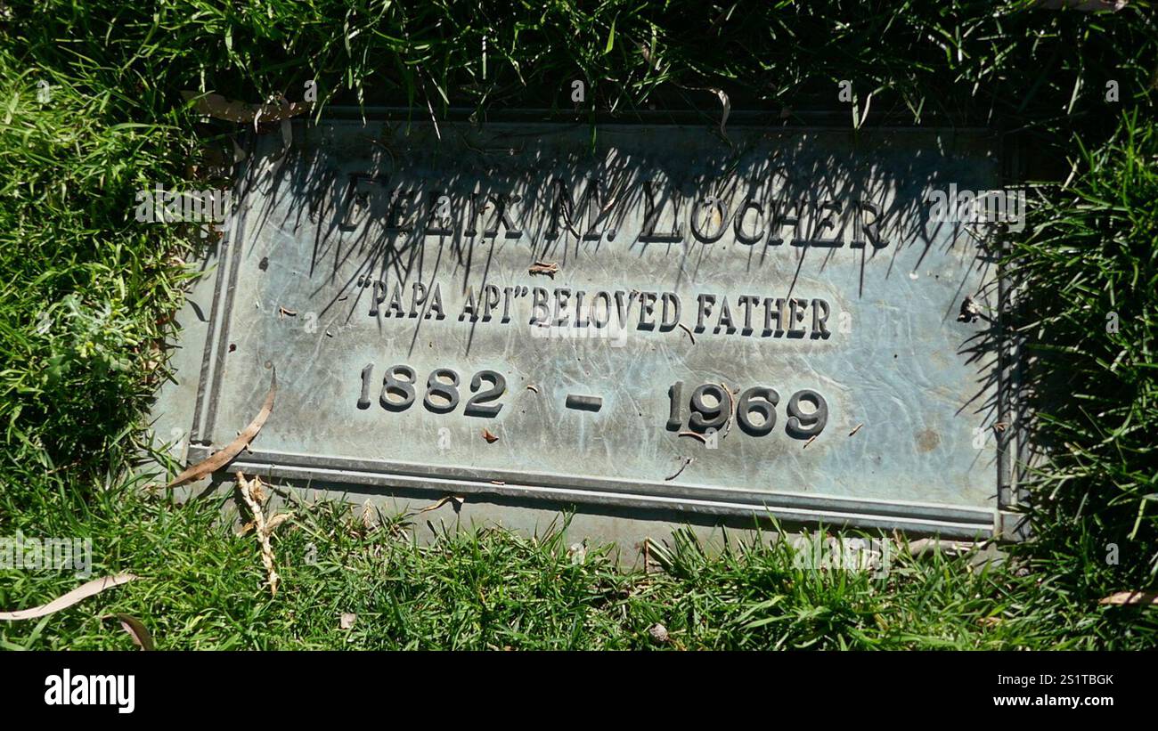 Los Angeles, California, USA 2nd January 2025 Actor Felix Locher Grave ...