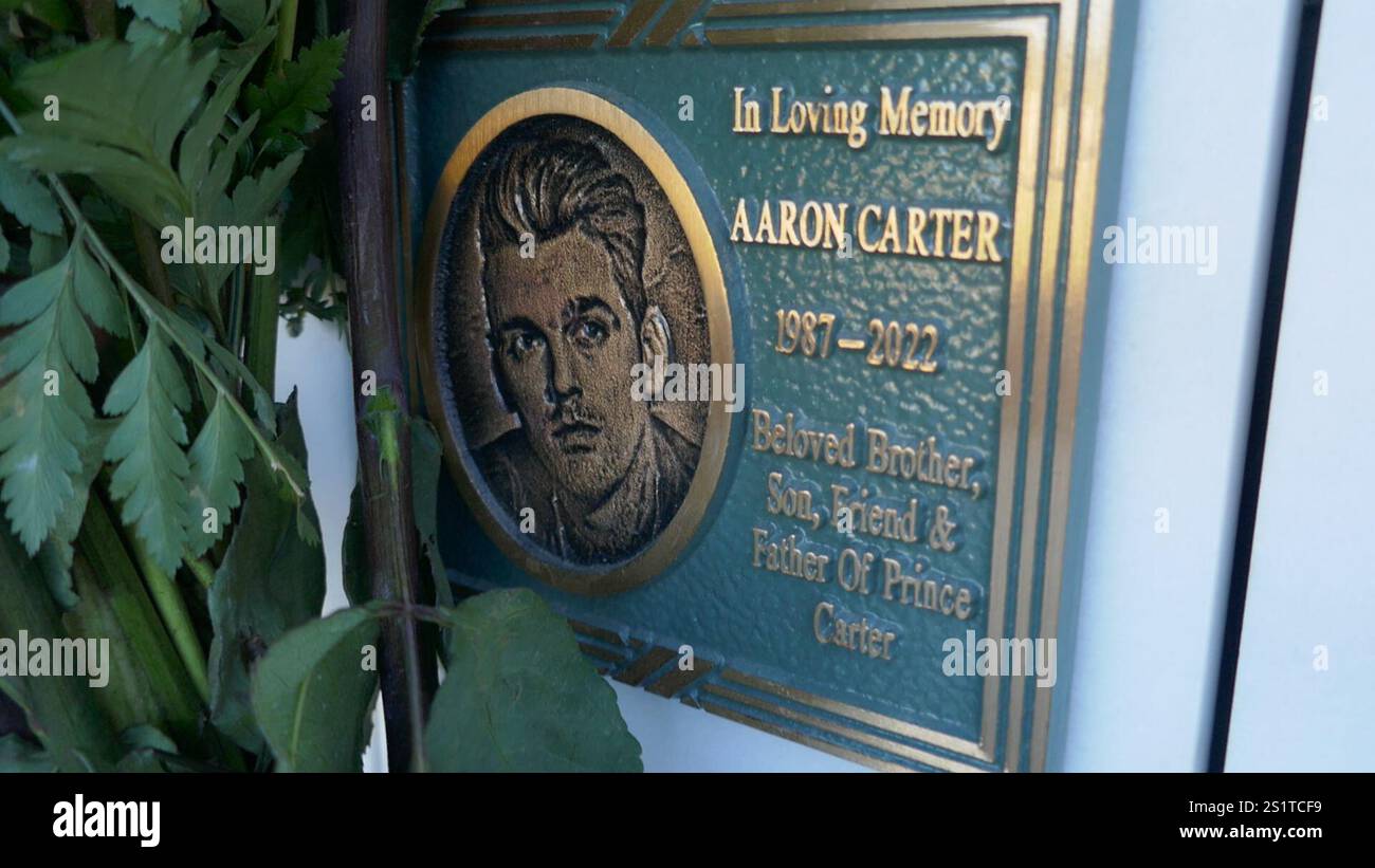 Los Angeles, California, USA 2nd January 2025 Singer Aaron Carter Grave ...