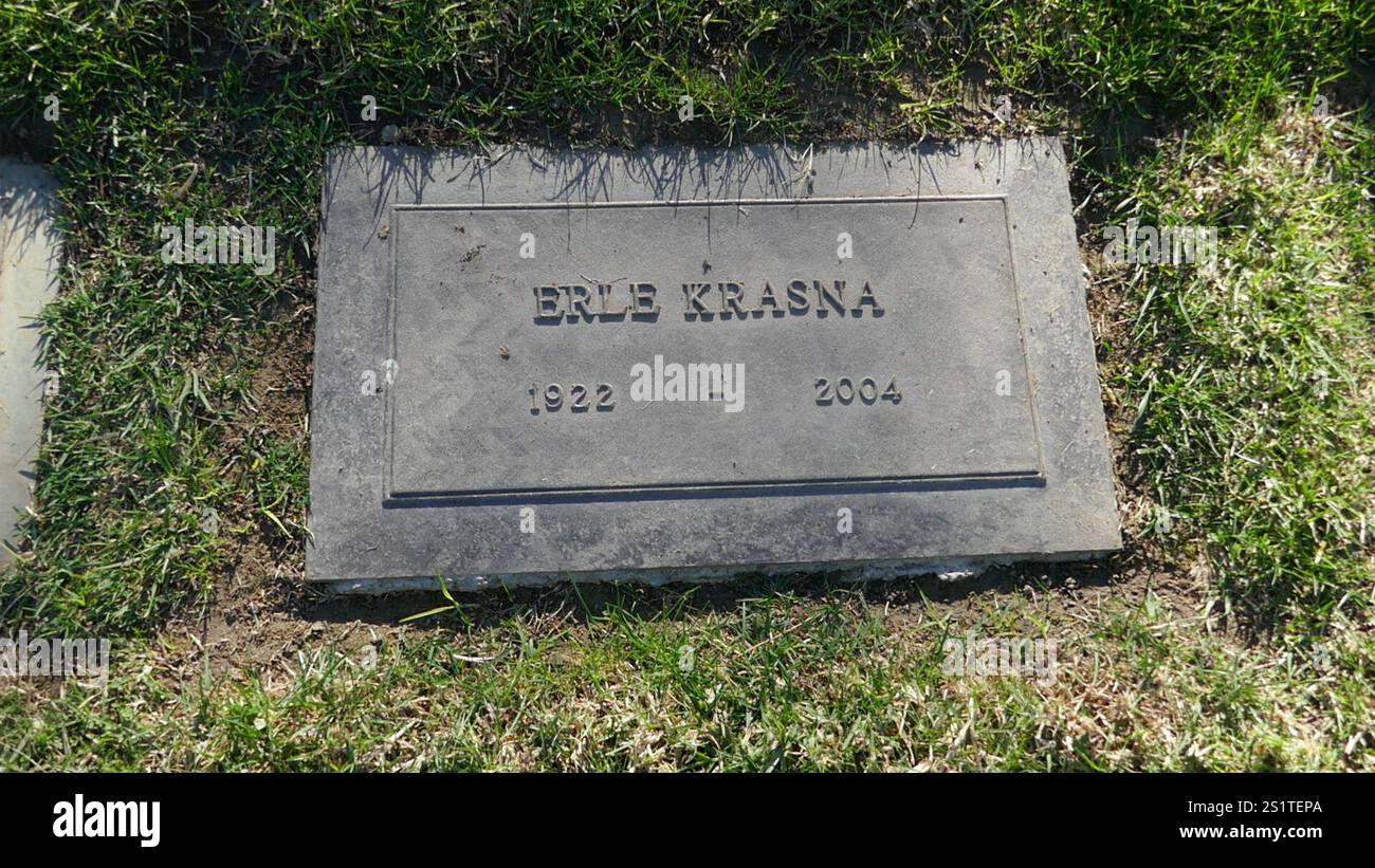 Los Angeles, California, USA 2nd January 2025 Erle Krasna Grave in ...