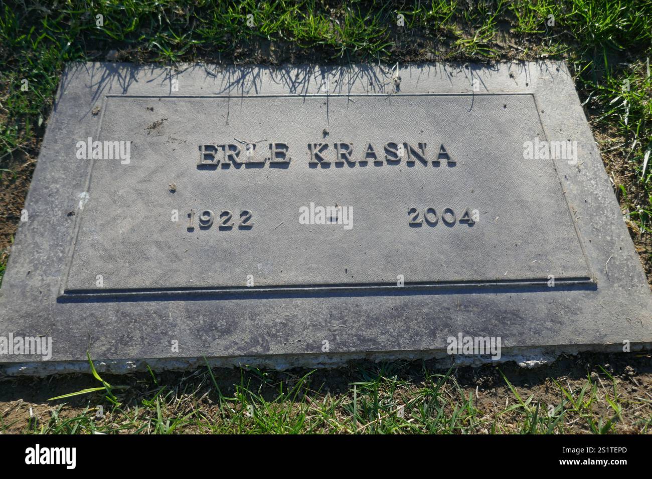 Los Angeles, California, USA 2nd January 2025 Erle Krasna Grave in ...