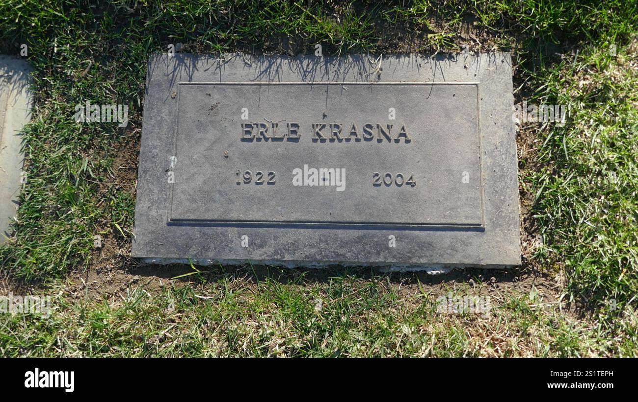 Los Angeles, California, USA 2nd January 2025 Erle Krasna Grave in ...
