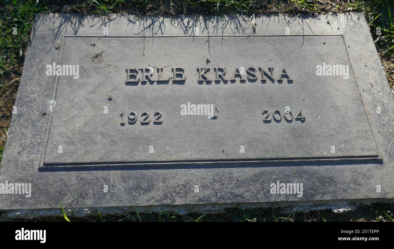 Los Angeles, California, USA 2nd January 2025 Erle Krasna Grave in ...
