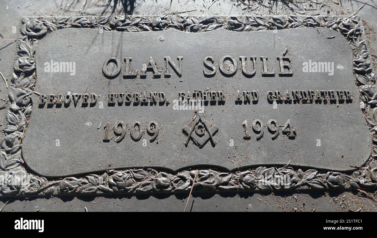 Los Angeles, California, USA 2nd January 2025 Actor Alan Soule Grave in ...