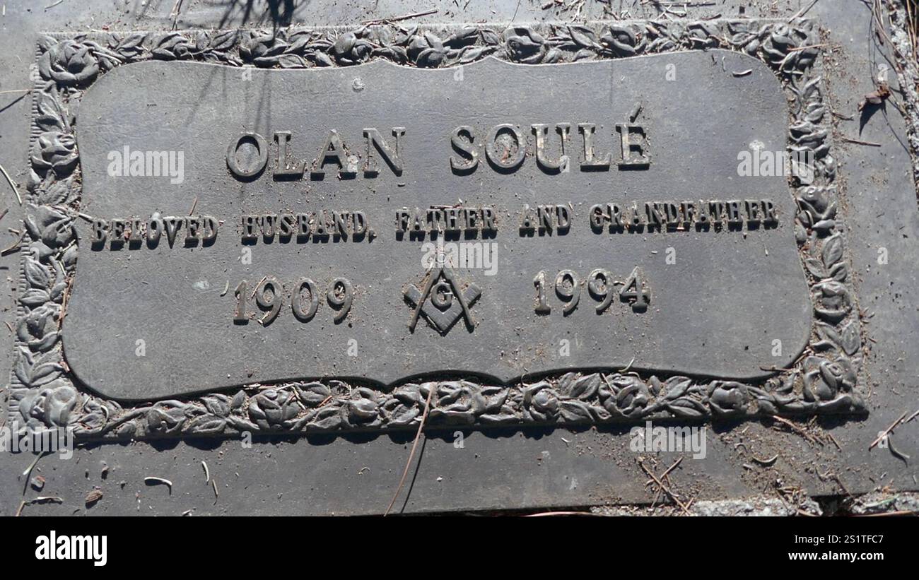 Los Angeles, California, USA 2nd January 2025 Actor Alan Soule Grave in ...