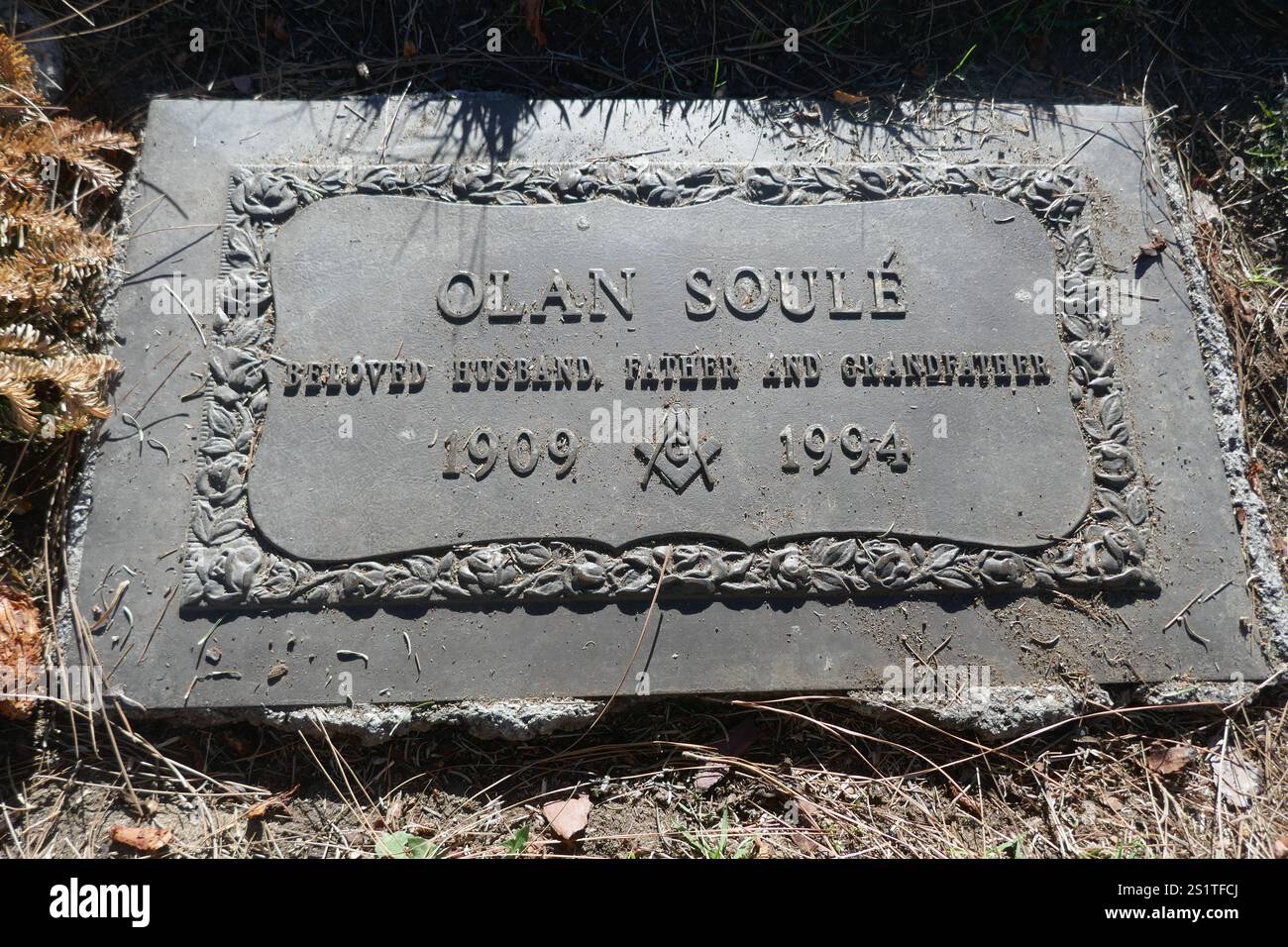 Los Angeles, California, USA 2nd January 2025 Actor Alan Soule Grave in ...