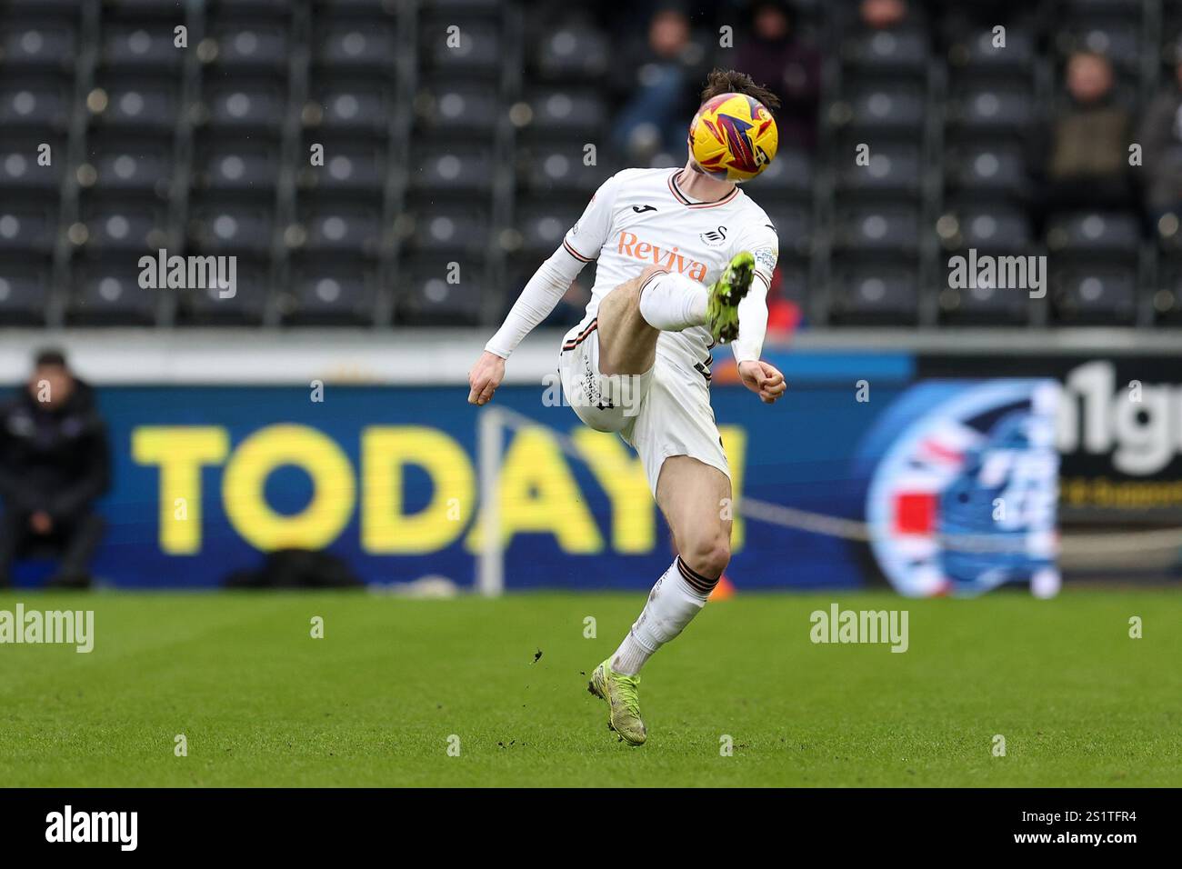Swansea, UK. 04th Jan, 2025. Josh Key of Swansea City (with ball ...