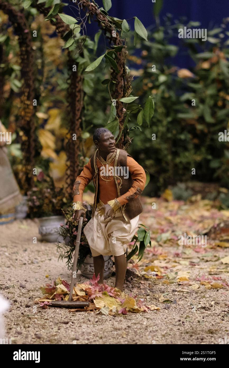 the 18th century Neapolitan Nativity Scene of the Prince are displayed ...