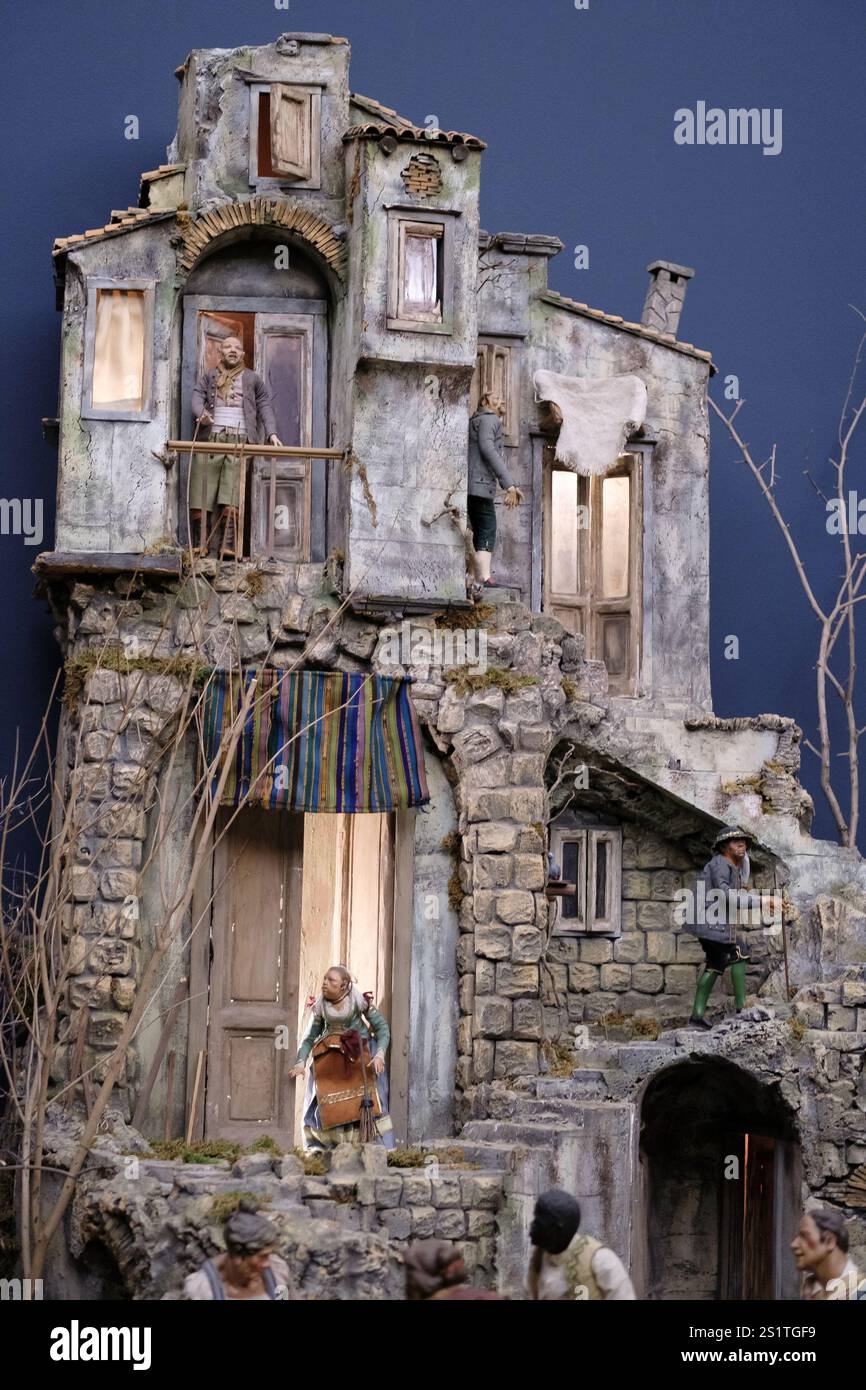 the 18th century Neapolitan Nativity Scene of the Prince are displayed ...