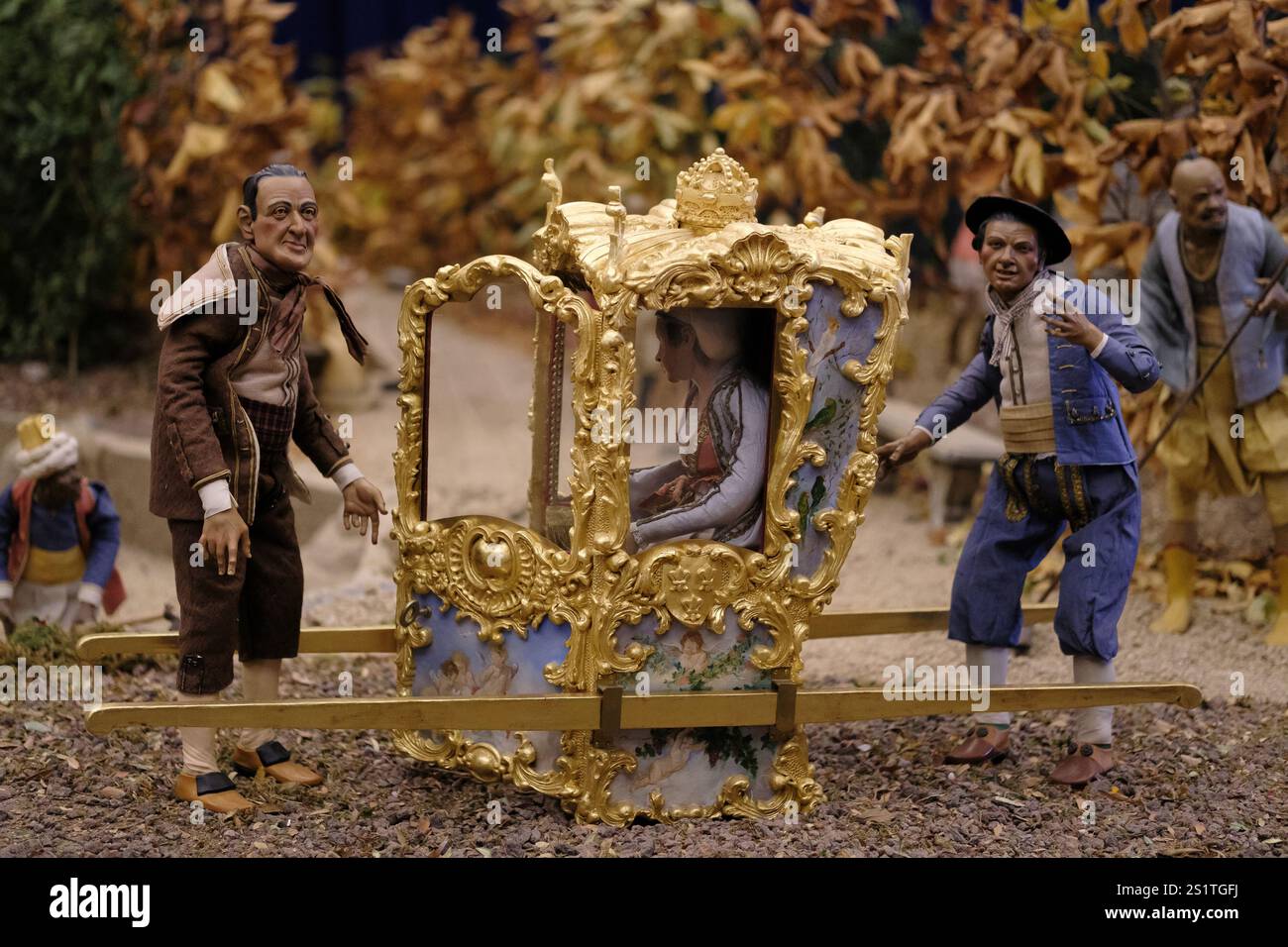 the 18th century Neapolitan Nativity Scene of the Prince are displayed ...