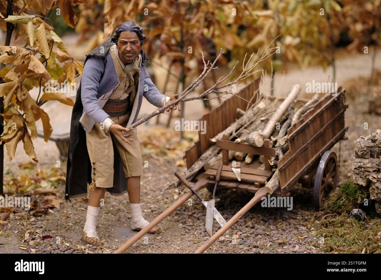 the 18th century Neapolitan Nativity Scene of the Prince are displayed ...