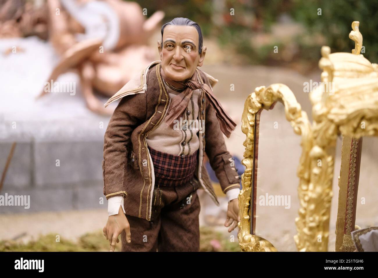 the 18th century Neapolitan Nativity Scene of the Prince are displayed ...