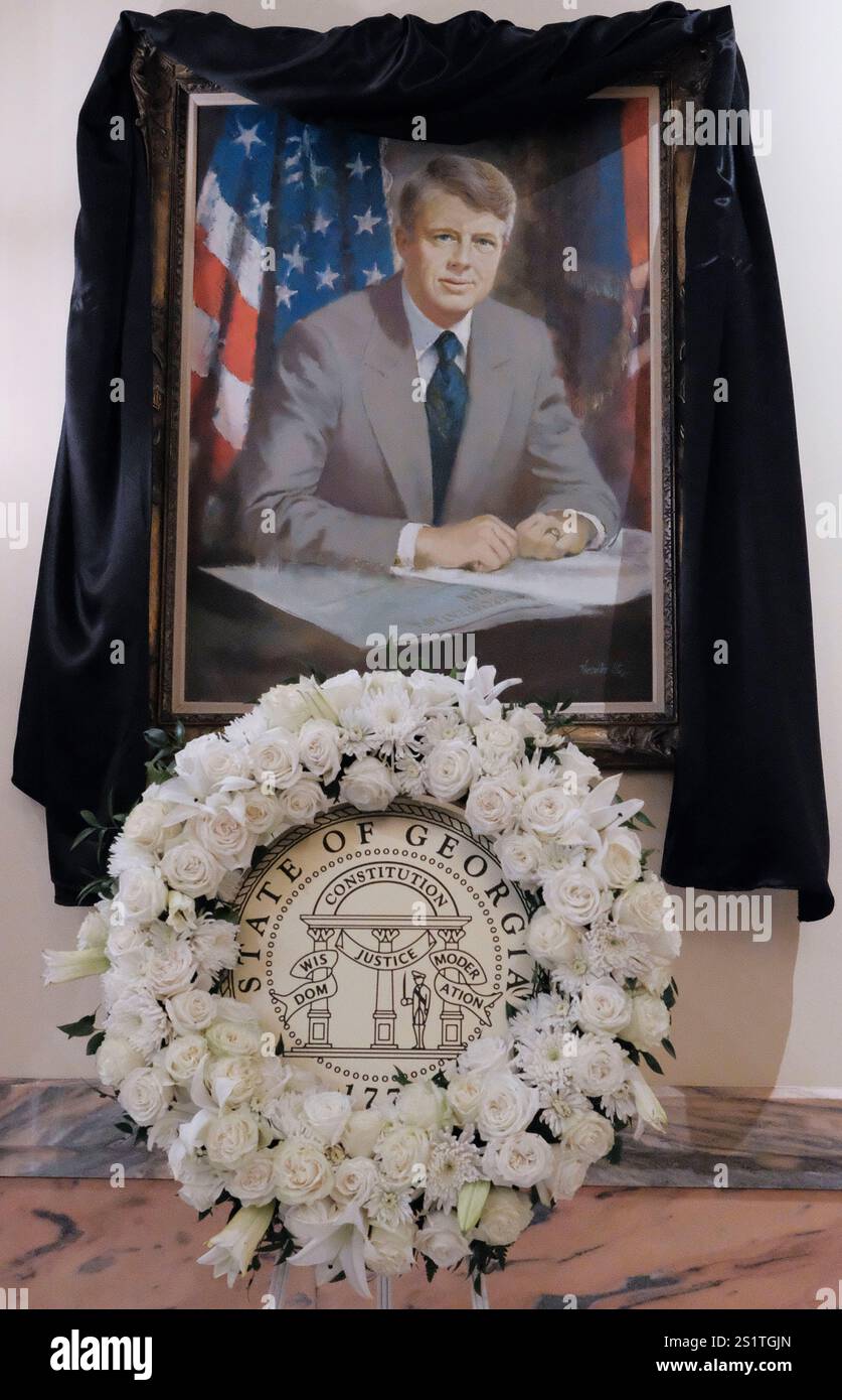 Atlanta, Georgia, USA. 4th Jan, 2025. A photo of former President Jimmy ...