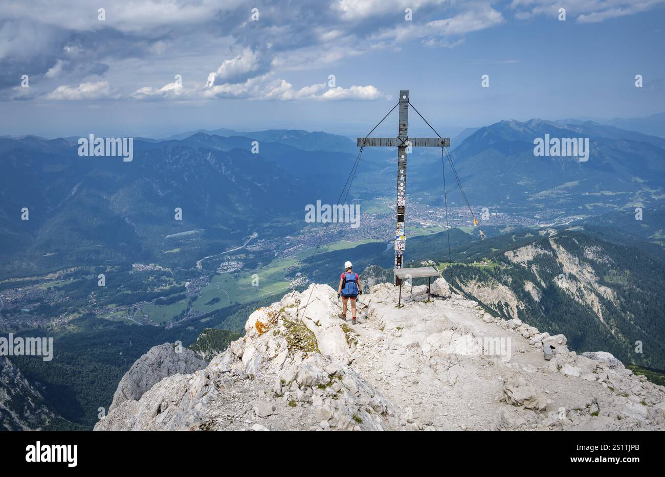 Summit of the Alpspitze, Wetterstein range, Bavaria, Germany, Europe ...