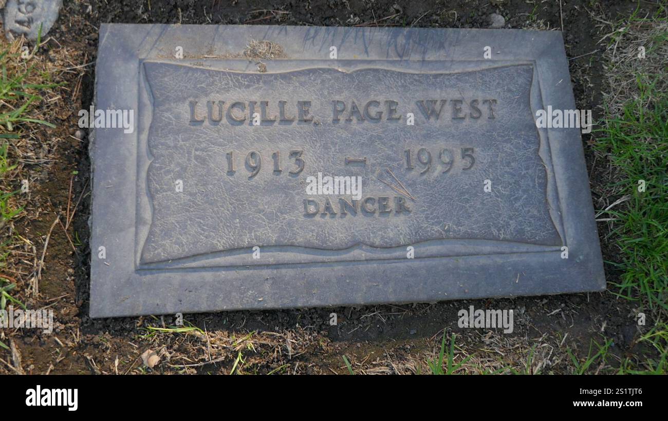 Los Angeles, California, USA 2nd January 2025 Actress Lucille Page Grave in Enduring Faith at ...