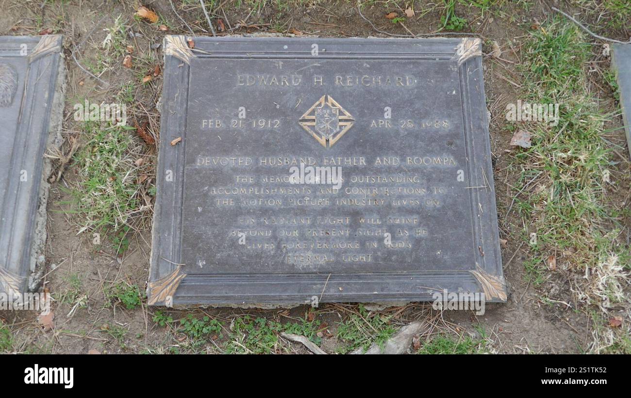 Los Angeles, California, USA 2nd January 2025 Audio Engineer Edward Reichard Grave in Enduring ...