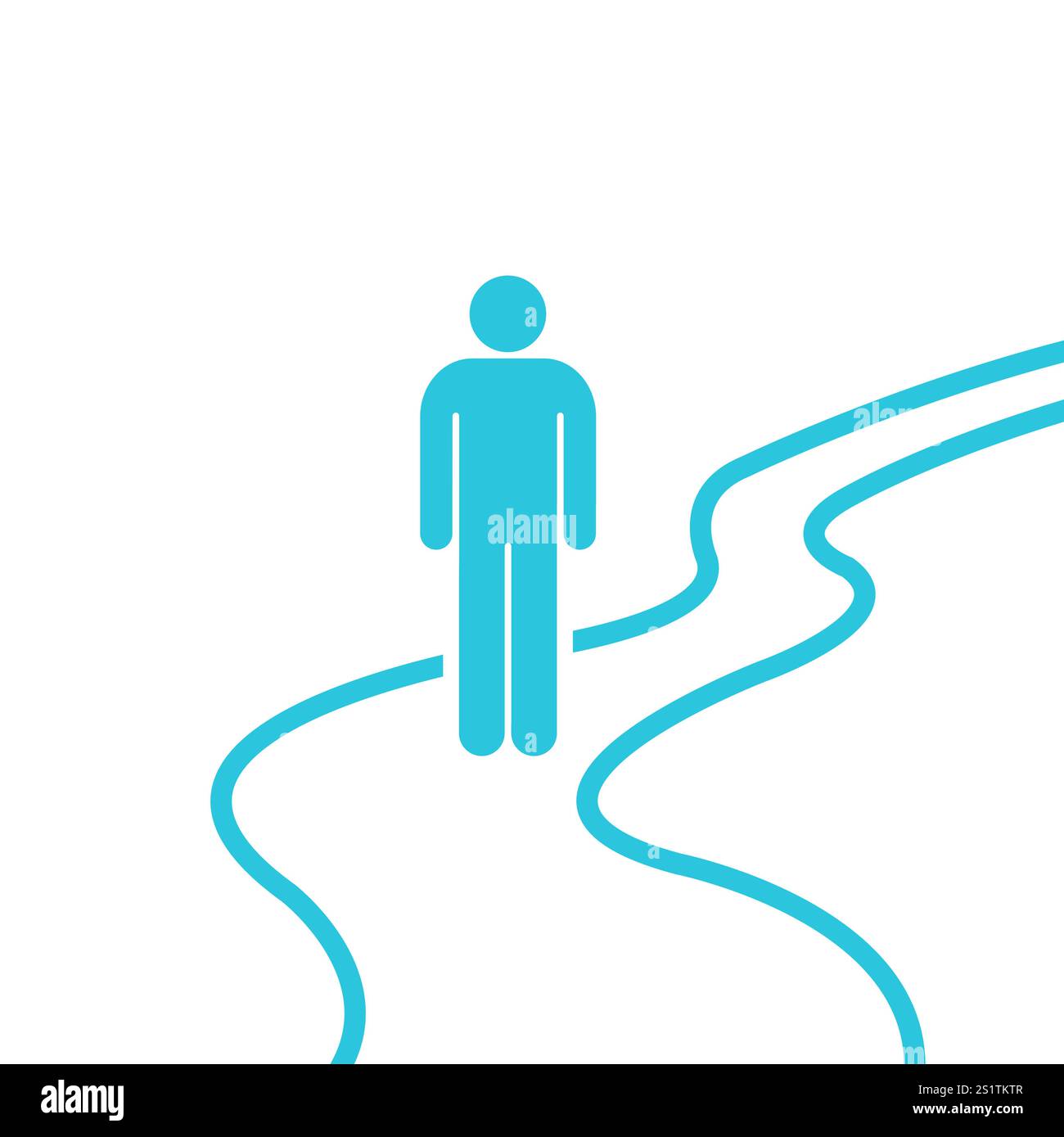 Lone figure walking Stock Vector Images - Alamy