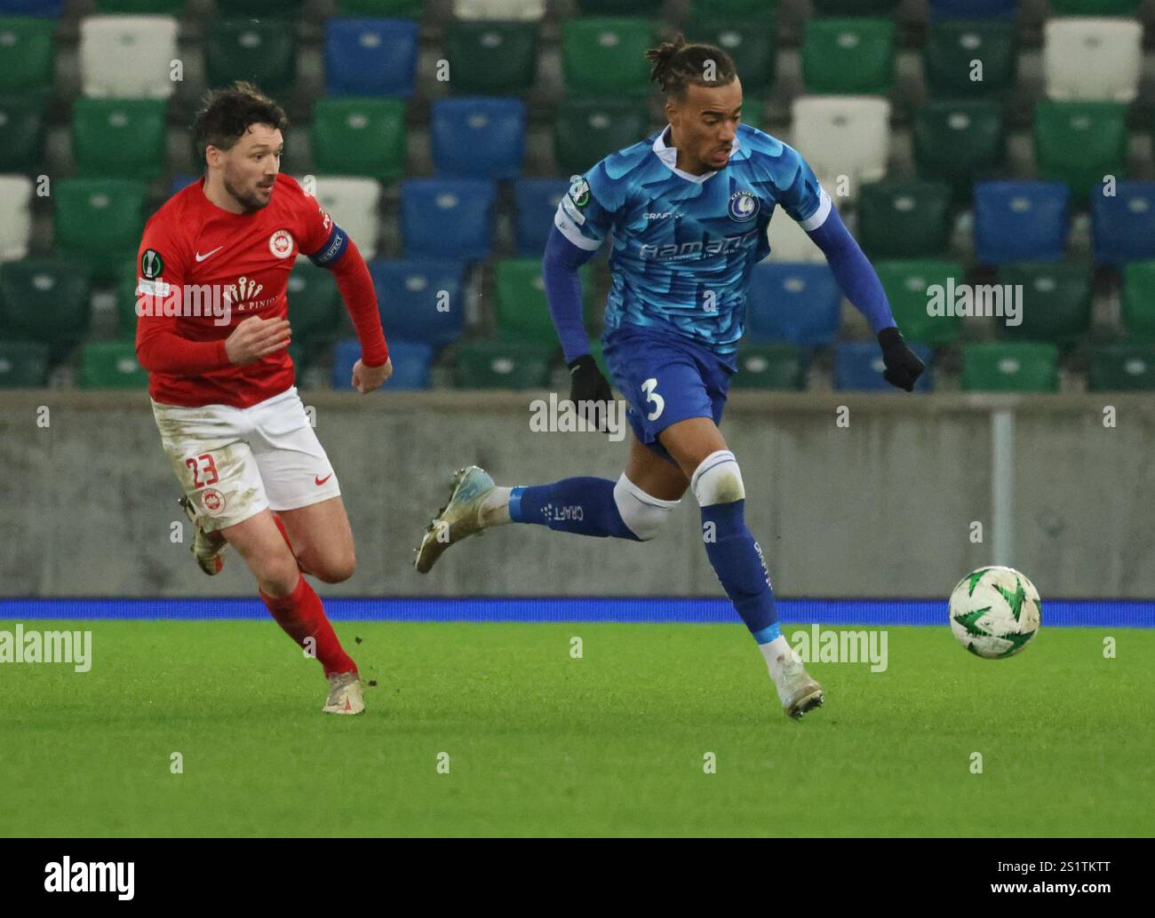 Windsor Park, Belfast, Northern Ireland, UK. 19 Dec 2024. UEFA Europa ...