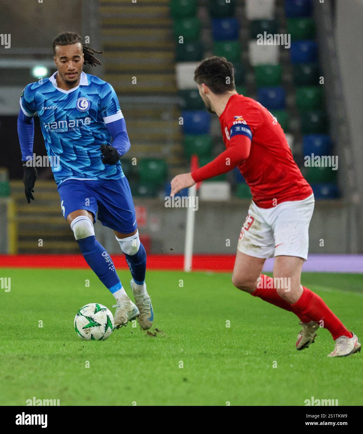Windsor Park, Belfast, Northern Ireland, UK. 19 Dec 2024. UEFA Europa ...