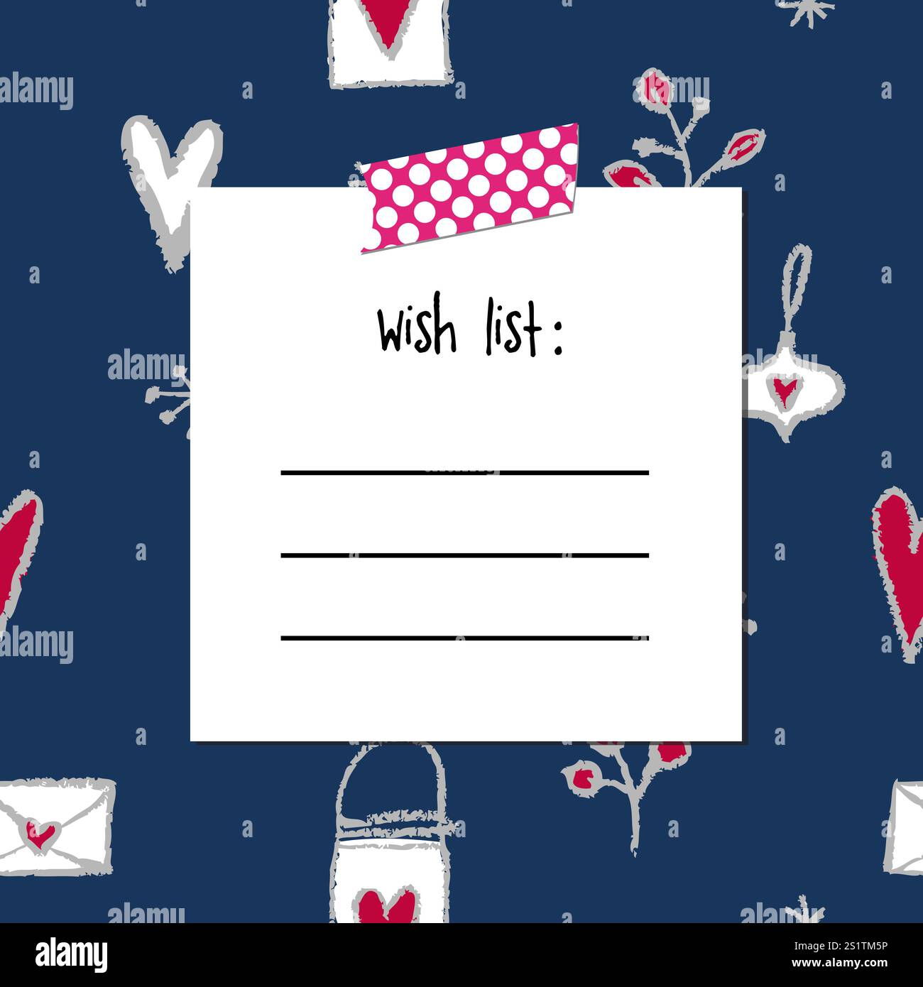 Wishes list Stock Vector Images - Alamy