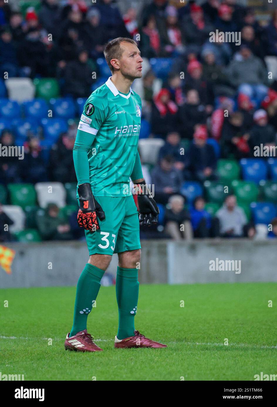 Windsor Park, Belfast, Northern Ireland, UK. 19 Dec 2024. UEFA Europa ...
