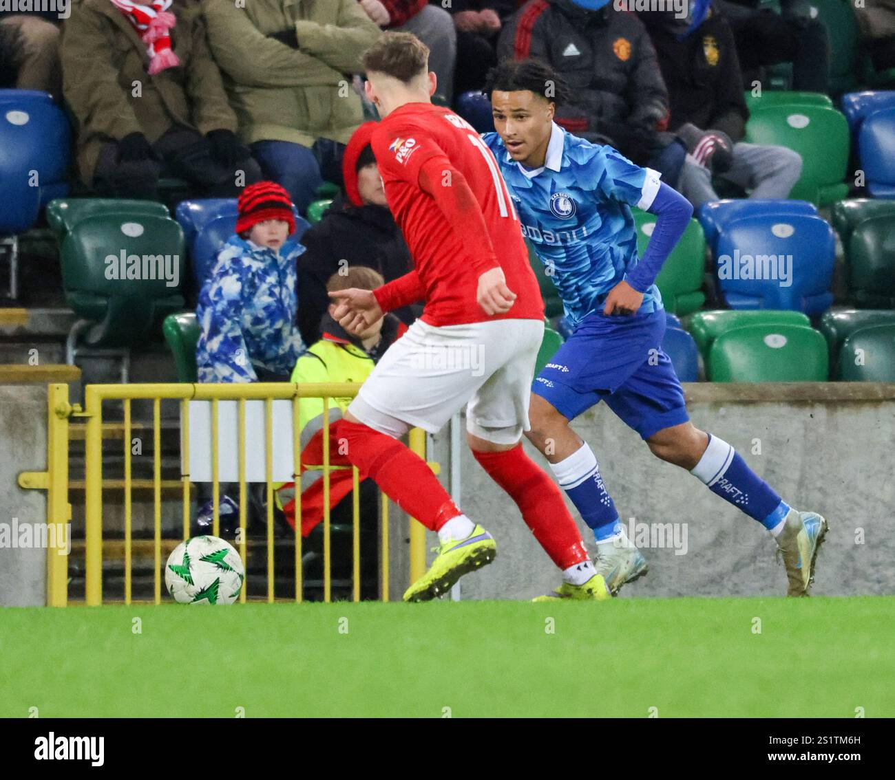 Windsor Park, Belfast, Northern Ireland, UK. 19 Dec 2024. UEFA Europa ...