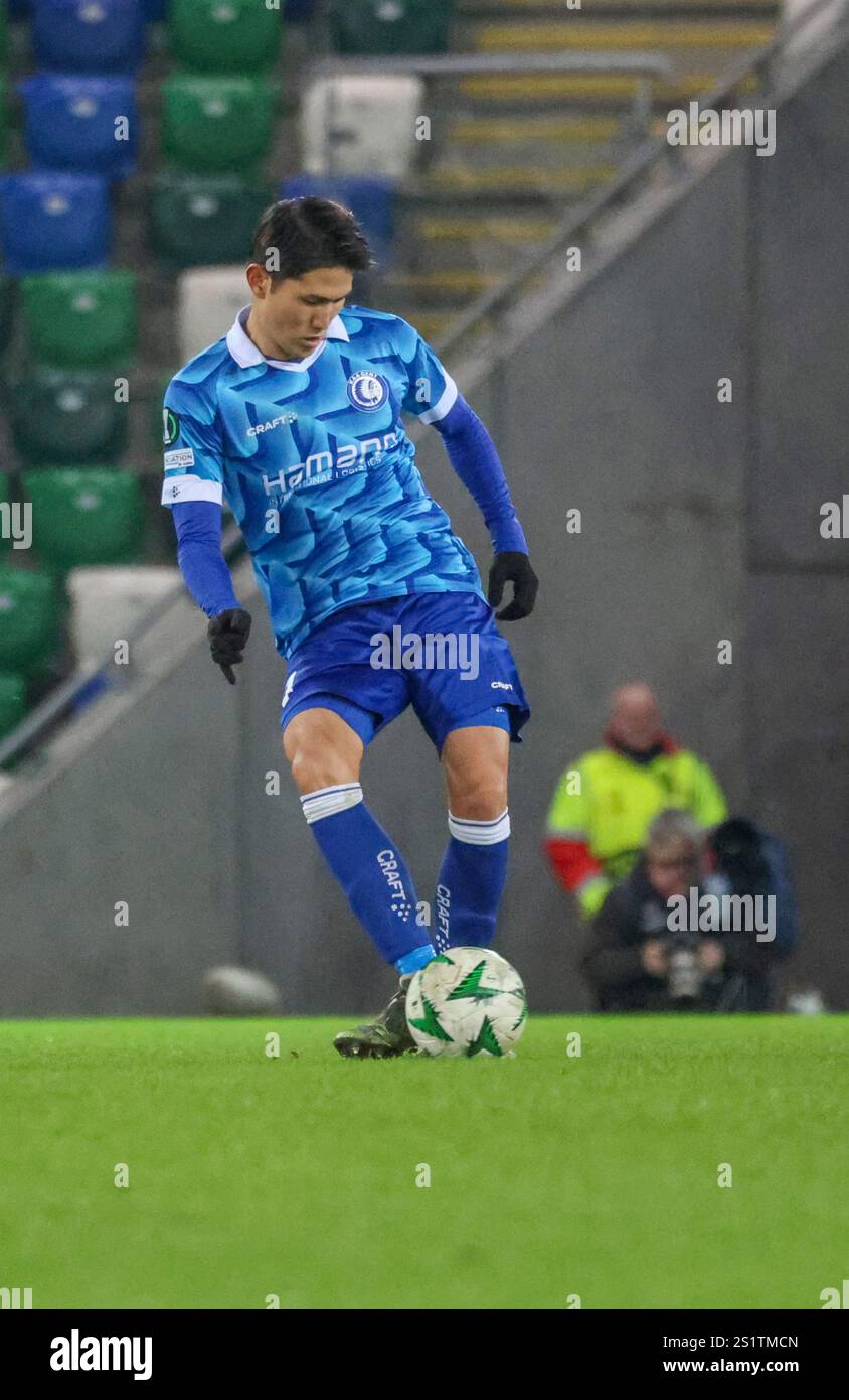 Windsor Park, Belfast, Northern Ireland, UK. 19 Dec 2024. UEFA Europa ...
