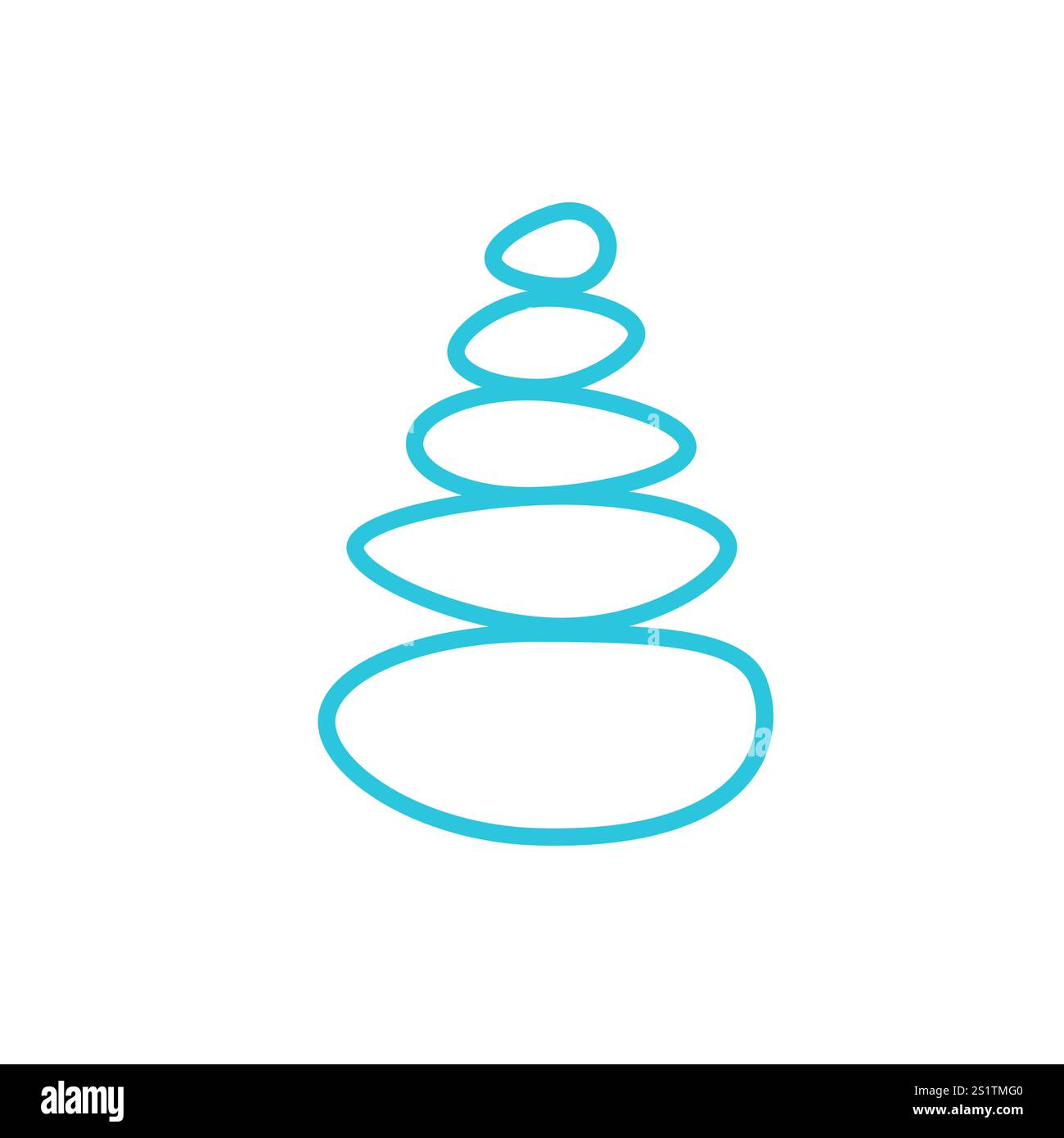 Strength in Balance icon, Stones in Harmony. Isolated on white ...