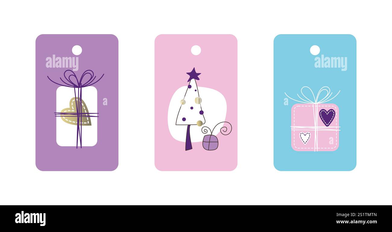 Pink creative christmas tree Cut Out Stock Images & Pictures - Alamy