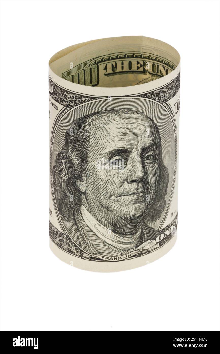 American dollar banknote isolated against white background Austria ...