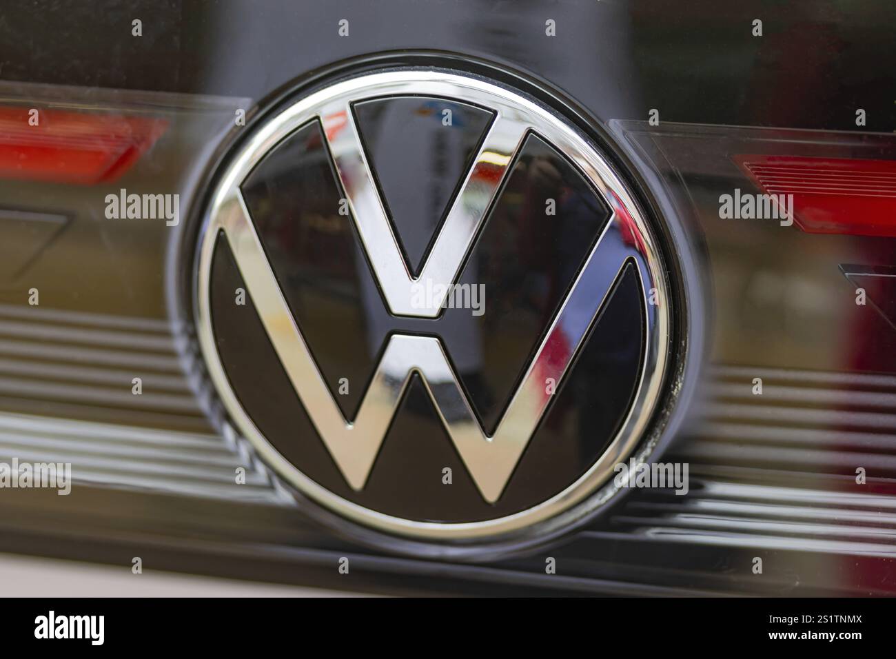WETZLAR, Germany 2022-04-23: VW Logo. Volkswagen is a German automobile ...
