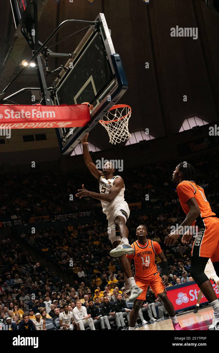 Morgantown, Wv, USA. 4th Jan, 2025. January 4, 2025: Toby Okani during ...