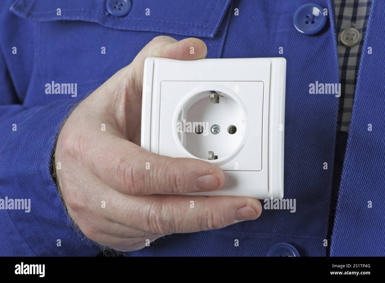 Hand holding a socket in detail Stock Photo - Alamy