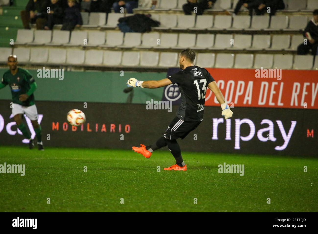 Ferrol, Spain. 03rd Jan, 2025. Racing Club de Ferrol's goalkeeper Yoel ...