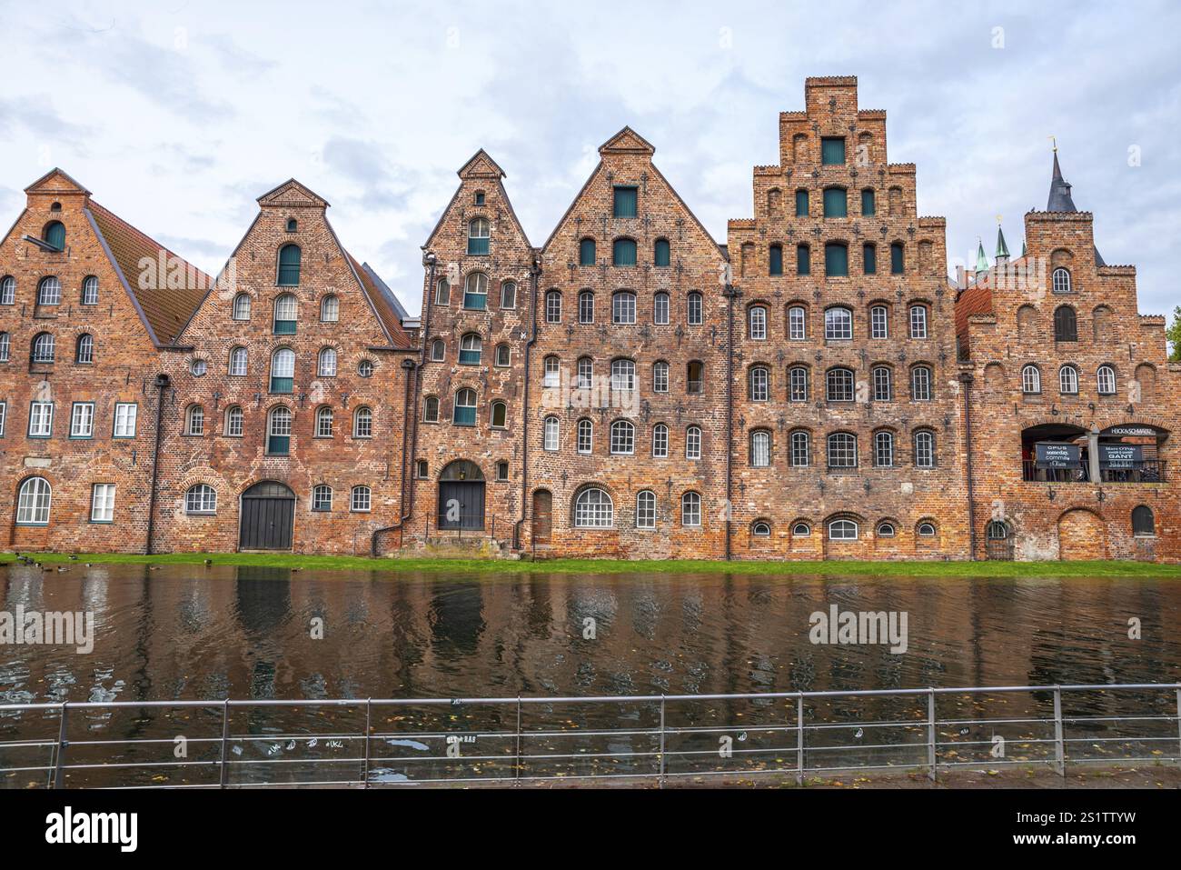 Historic buildings in Luebeck Warehouses at the harbour are a popular ...