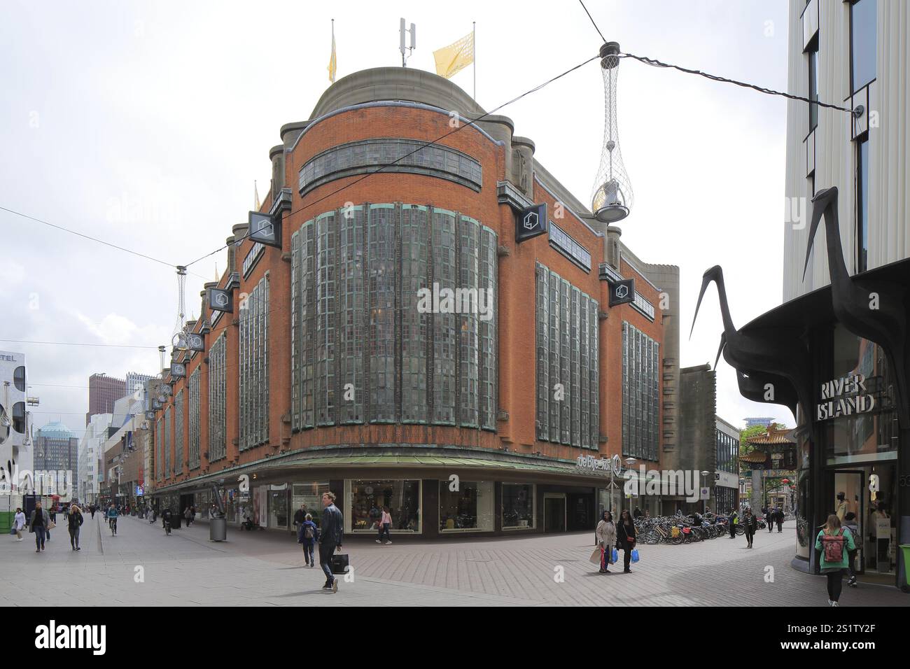 Historic Bijenkorf department stores' in Art Deco style, city centre of ...