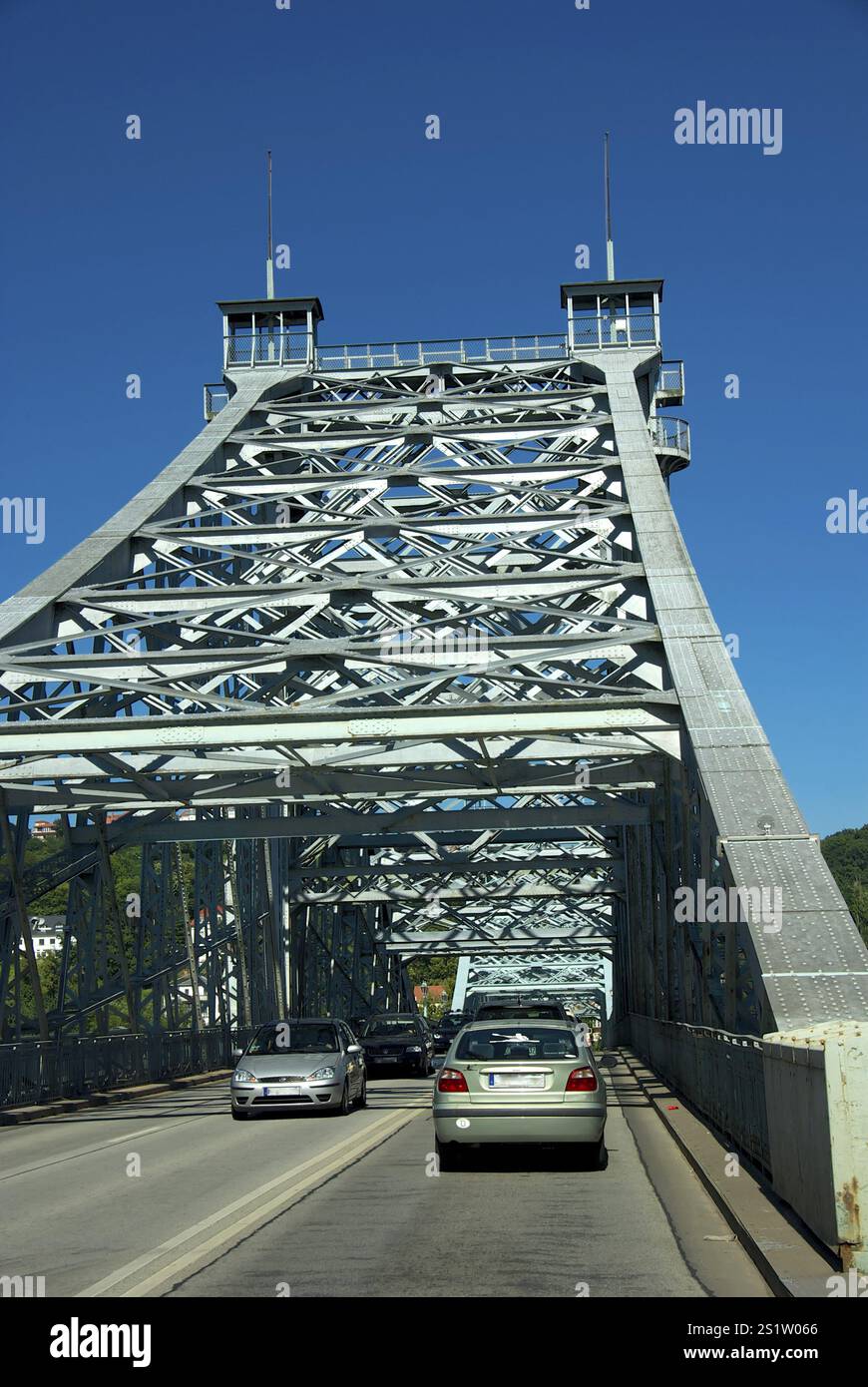 The Blue Wonder Bridge in Dresden Stock Photo - Alamy