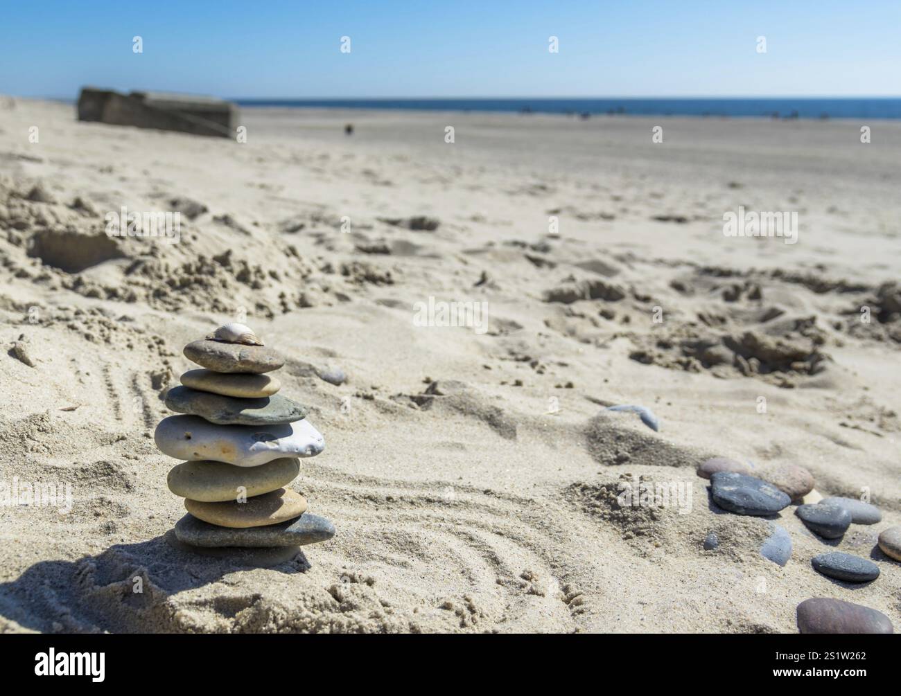 Round pebbles on the beach in Denmark is a symbol for balance. Stones ...