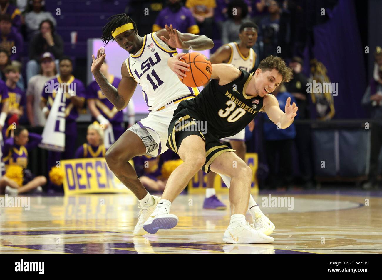 Baton Rouge, United States. 04th Jan, 2025. Both LSU Tigers forward ...