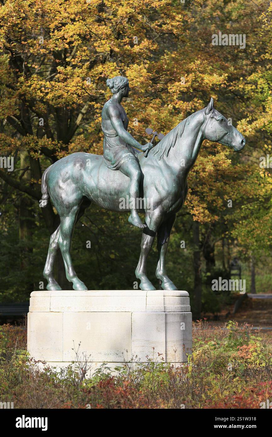 Equestrian statue of Amazon on horseback, erected in 1906 by Louis ...