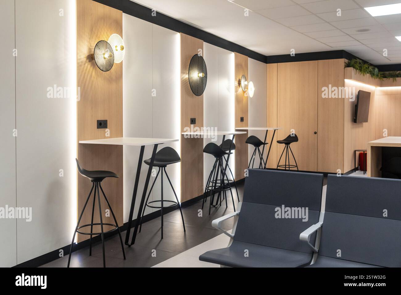 Contemporary airport lounge providing a comfortable and productive ...