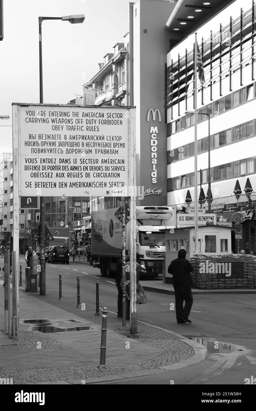 Border checkpoint and european Black and White Stock Photos & Images ...