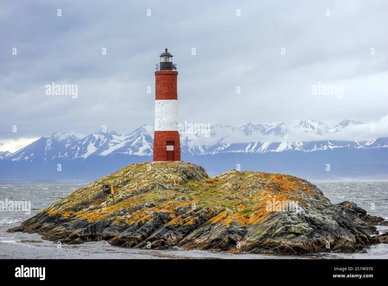 Les Eclaireurs lighthouse standing majestically in the Beagle Channel ...