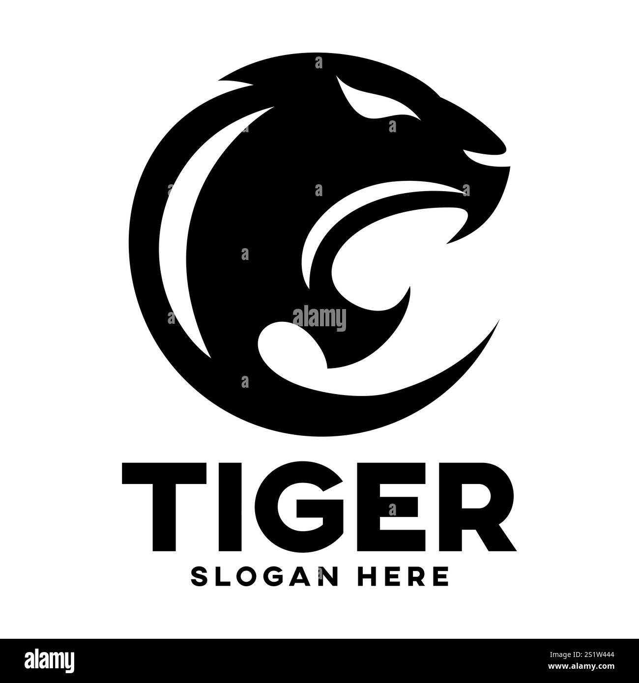 Modern ferocious tiger logo. Vector illustration Stock Vector Image ...