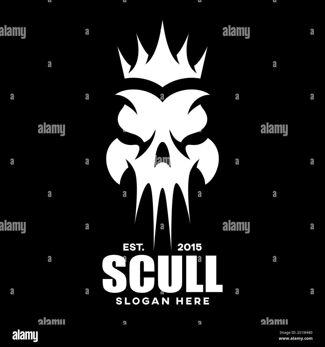Modern royal skull logo. Vector illustration Stock Vector Image & Art ...