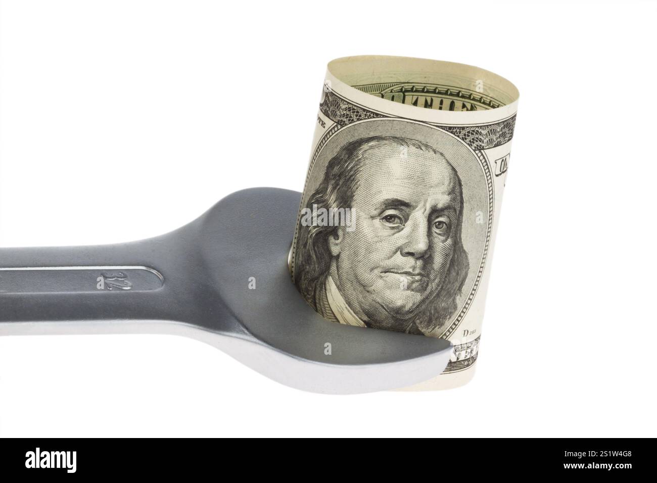 Tools and banknotes of the American dollar currency Austria Stock Photo ...