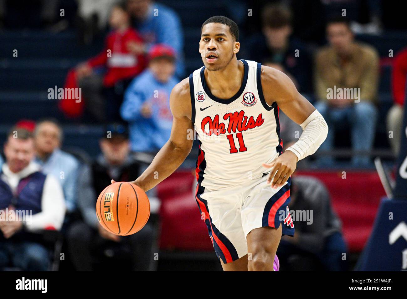 Mississippi guard Matthew Murrell (11) dribbles up court against ...