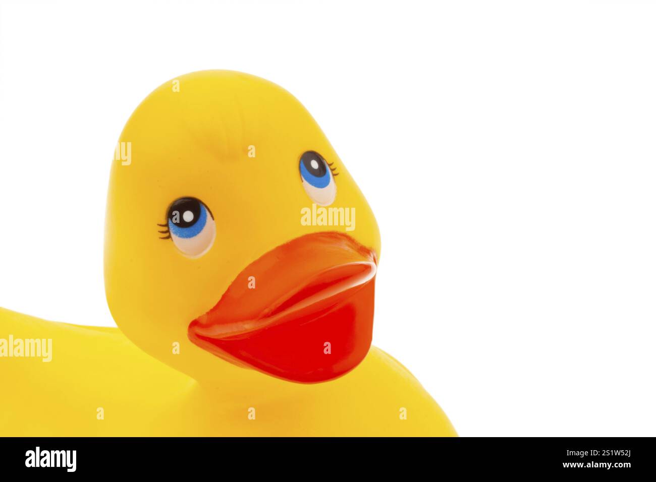 A yellow squeaking duck against a white background Austria Stock Photo ...